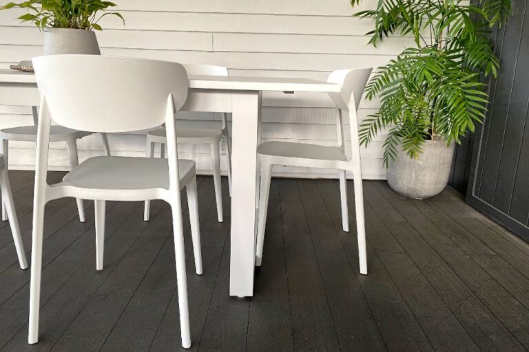 Long Lunch Range: Outdoor White 2.4M Table & 6 Amado Chairs (2 chair ...