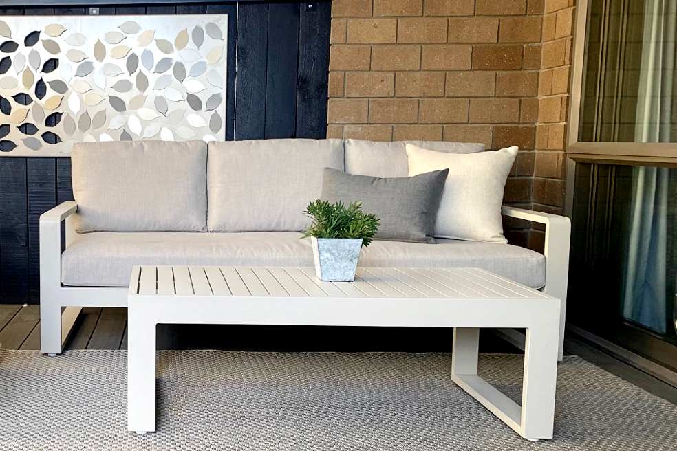 Unwind 3-seater Outdoor Sofa (Bone frame) - Outside Space