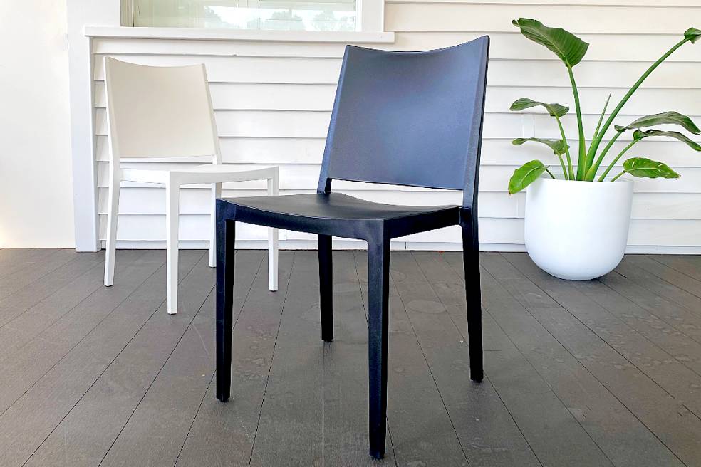Belo Outdoor Dining Chair, Black - Outside Space